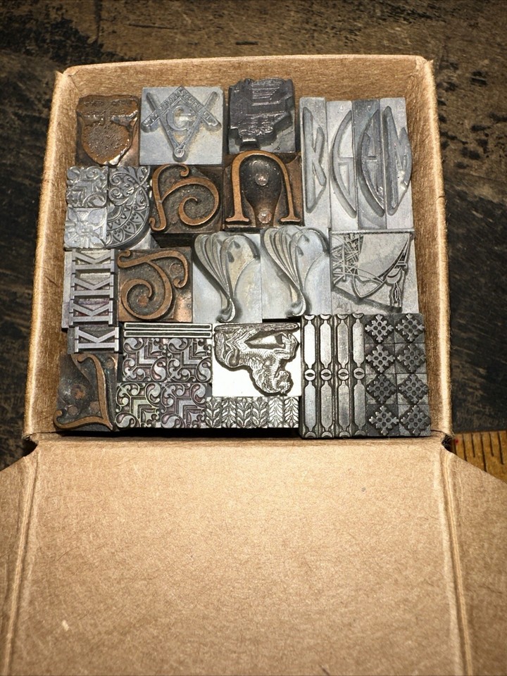 Print Blocks “ Ornamental Borders Dingbats ” Variety of Designs! #55 ...