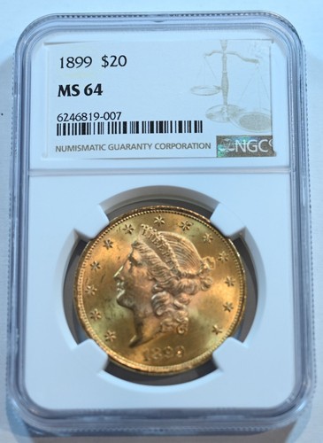 1899 Liberty $20 gold NGC MS64 US gold coin flashy and nice!!! | eBay