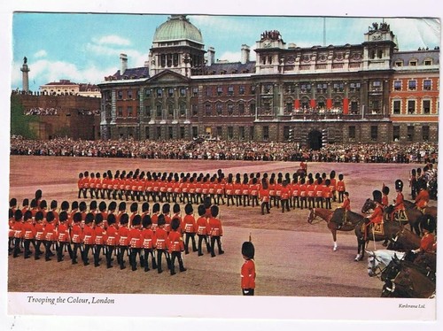 London England Postcard Ceremony Trooping The Colour Horse Guards | eBay