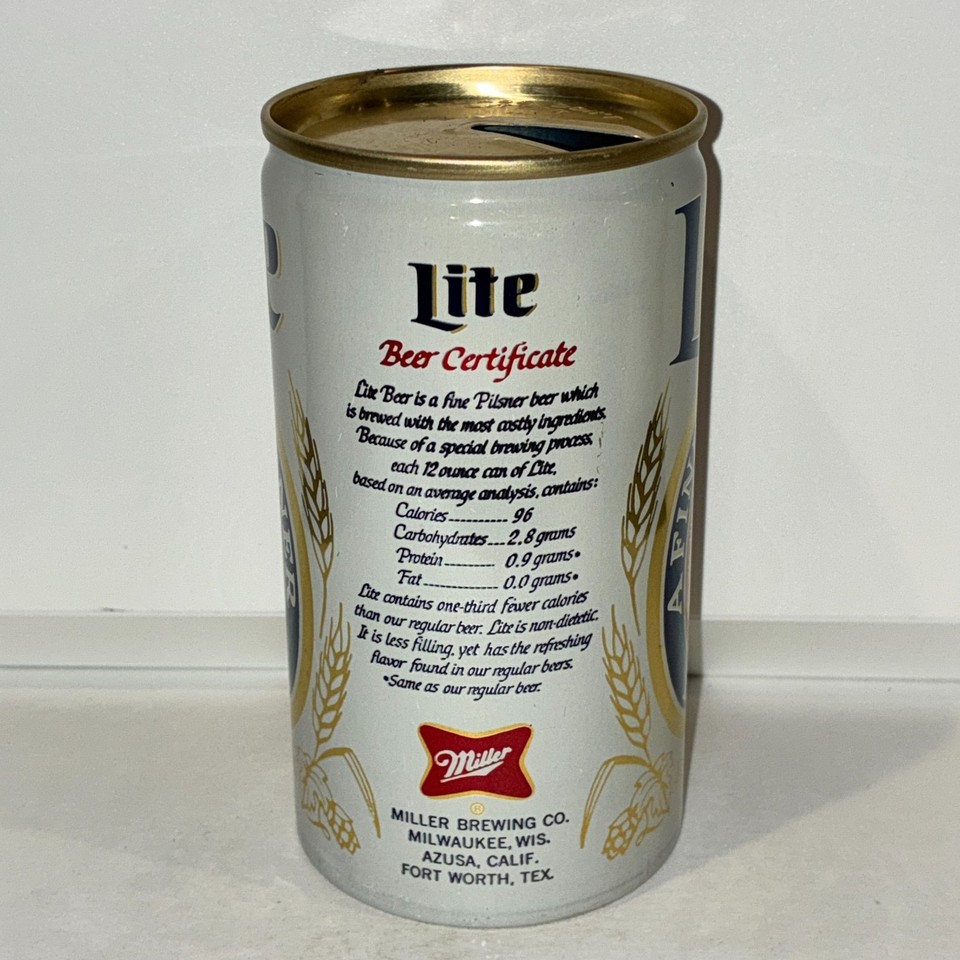 Lite (Miller) beer can, no bar code | eBay