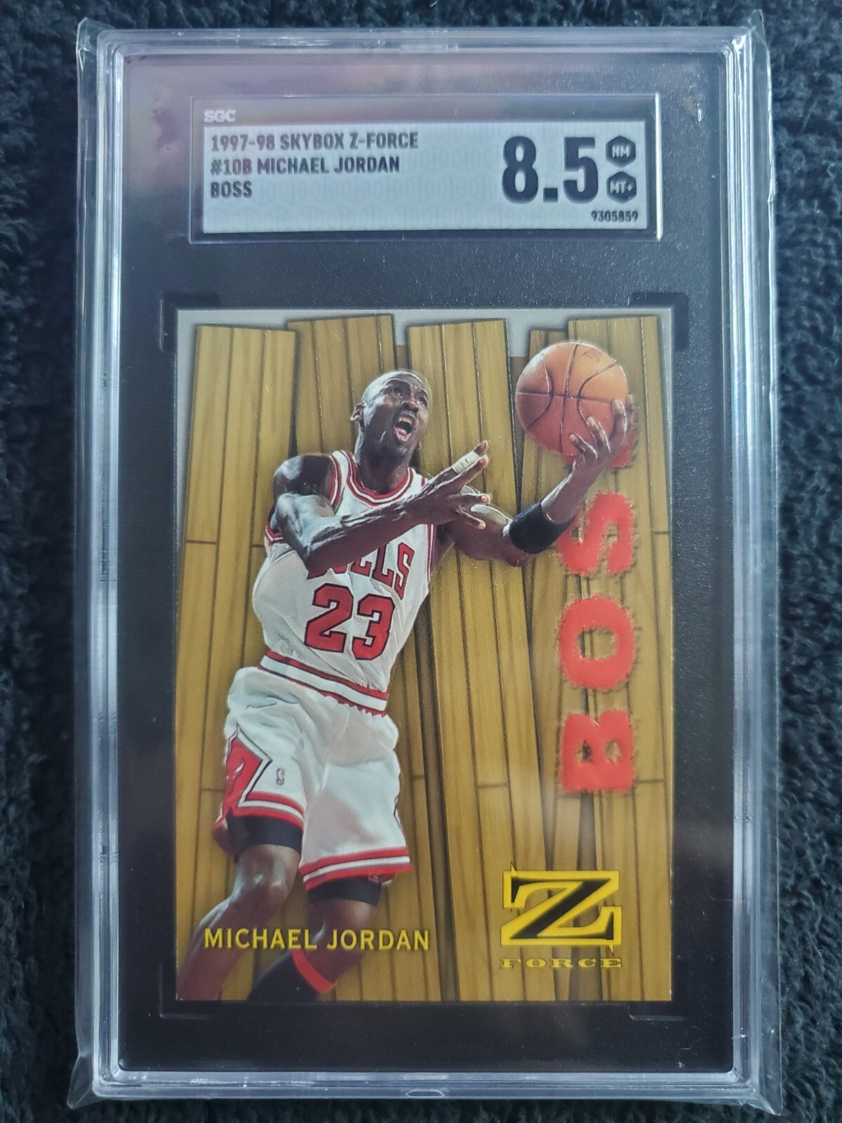 1997-98 Z-FORCE MICHAEL JORDAN *BOSS* EMBOSSED #10B *GRADED* SGC NM ...