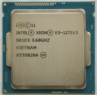 Intel Xeon E3-1271 V3 E3-1271V3 3.6GHz SR1R3 5GT/s 4 Core LGA1150 CPU ...
