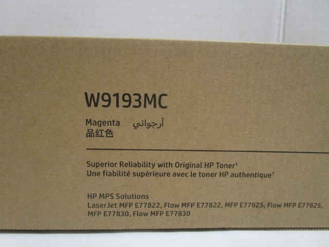 Genuine HP W9193MC Magenta Toner Cartridge LaserJet MFP E77822 E77825 ...