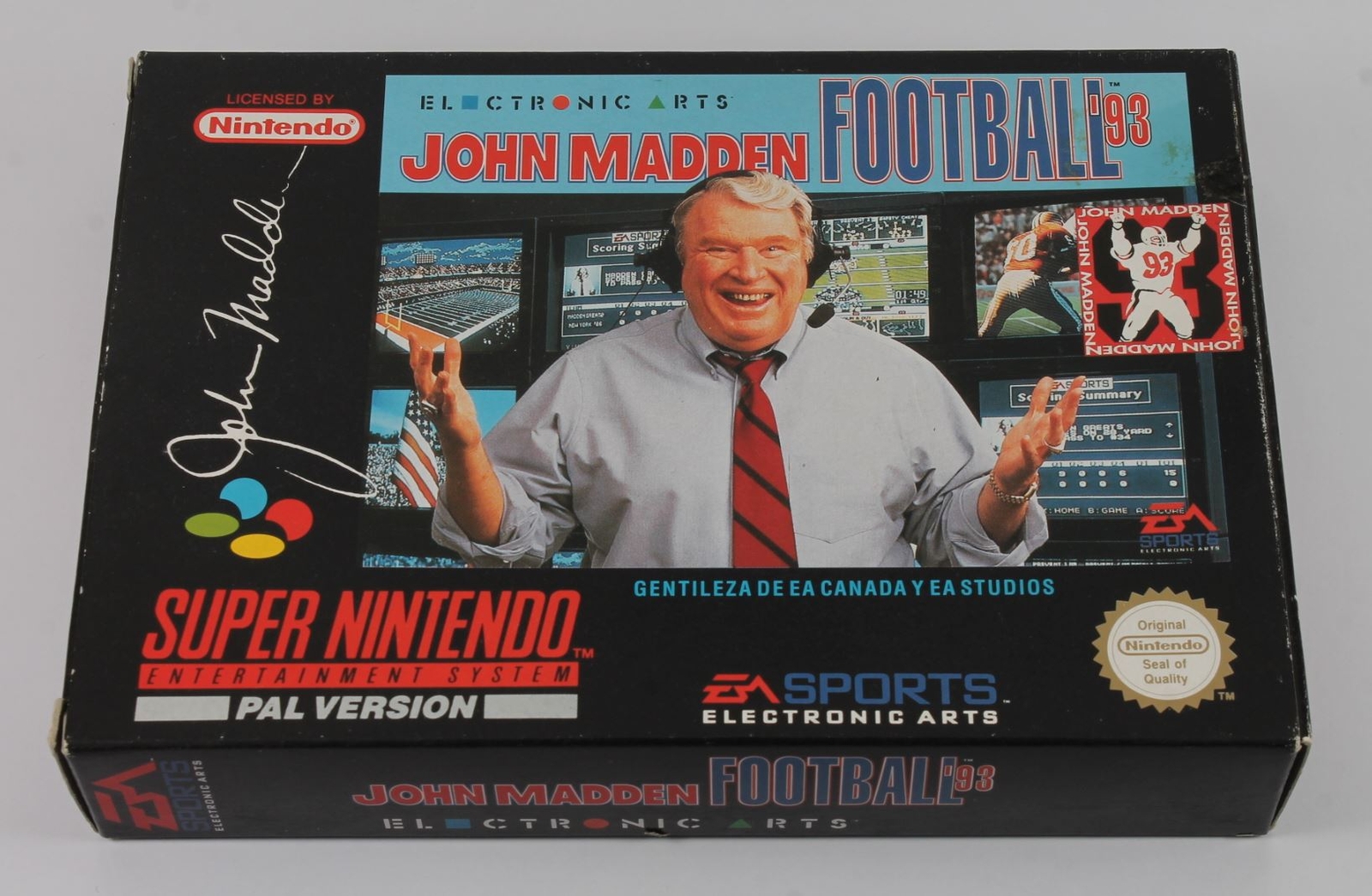 John+Madden+American+Football+93+Super+Nes+Nintendo+SNES+PAL for sale ...