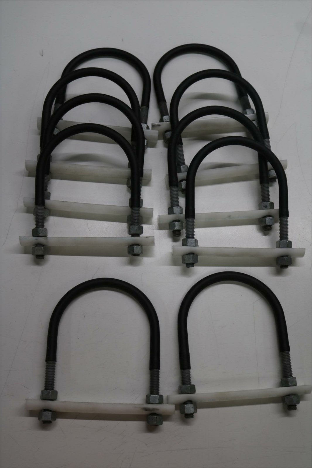 10x Pack Lot 1/2 x 4" U-Bolts Pipe Support Plastic Rubber Coated ...