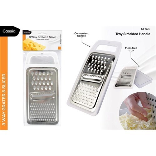 1pce 3-Way Grater&Slicer w/Tray-White | eBay