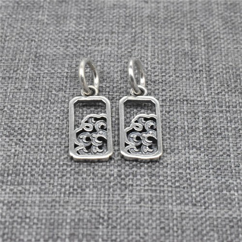 8 Sterling Silver Small Flower Frame Charm 925 Silver for Screen Window ...