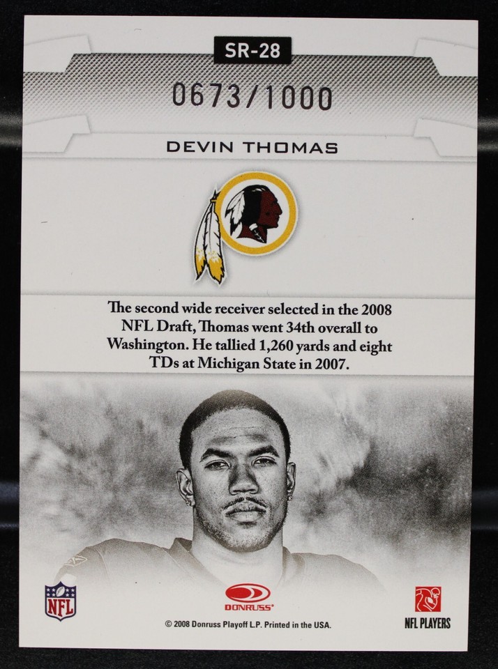 2008 Leaf Rookies & Stars Studio Rookies #SR28 Devin Thomas 673/1000 | eBay