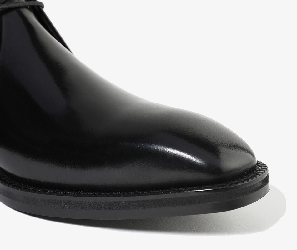 Firenze Atelier Men's Black Cow Leather Semi Square Toe Chukka Boots ...
