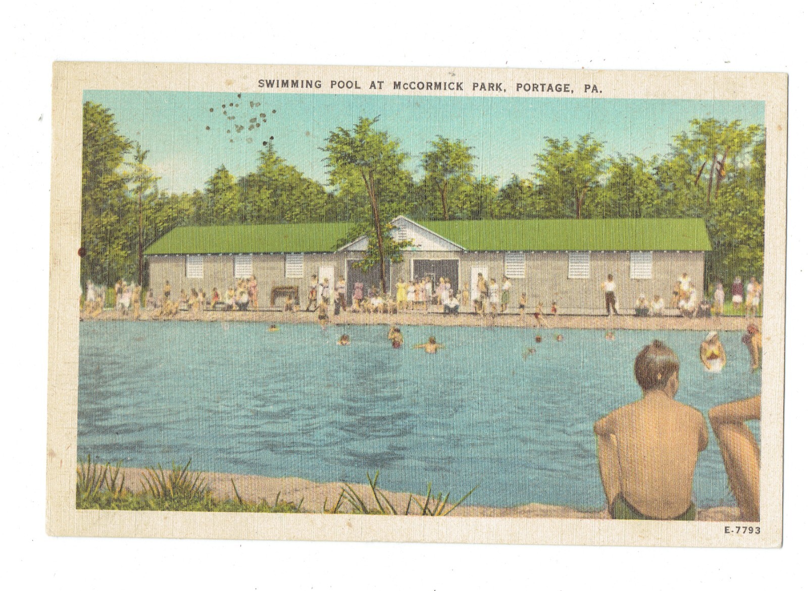 Postcard Vin (1)PA, Portage Swimming Pool at McCormick Pk E7793 P 8/11 ...