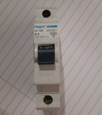 mcb HAGER MT106 B6 6Ka 230 Made in France used | eBay UK