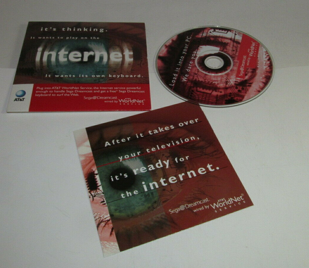 Sega Dreamcast AT&T Worldnet PC CD-Rom Service Internet Promo Disc ...