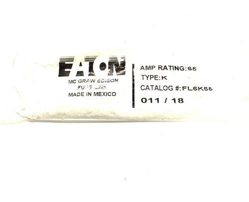 Eaton MC Graw Edison FL6K65 Fuse Link 65 Amp Rating 27kVAC Type K | eBay