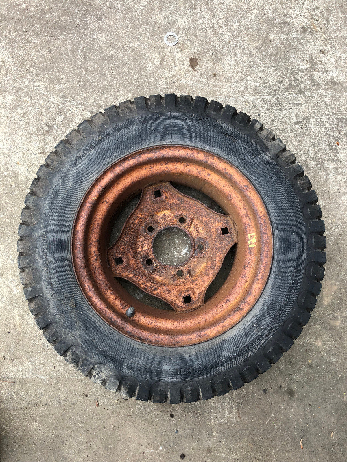 OEM Cub Cadet 127 Lawn Tractor Mower Rear Wheel Rim & Tire 23x8.50-12 ...