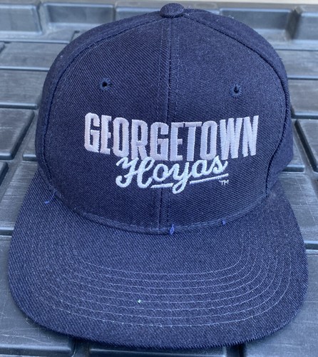 Vintage 90s Georgetown Hoyas Youngan Script SnapBack Hat Cap Wool Blend ...