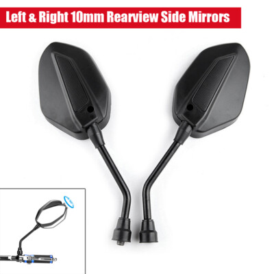 US 2PCS 10mm Aluminum Rearview Side Mirrors For Motorcycle ATV Pit Dirt ...