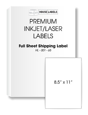 Inkjet Labels - Full Sheet