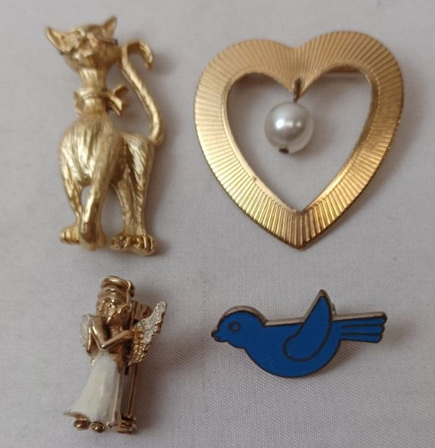 Lot of (4) Vintage Costume Brooch/Pins | eBay