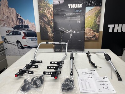Thule ClipOn 9104 three-bike hanging trunk bike rack aluminium | eBay UK