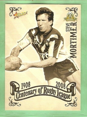 2008 RUGBY LEAGUE CENTENARY CARD #83 STEVE MORTIMER, CANTERBURY ...
