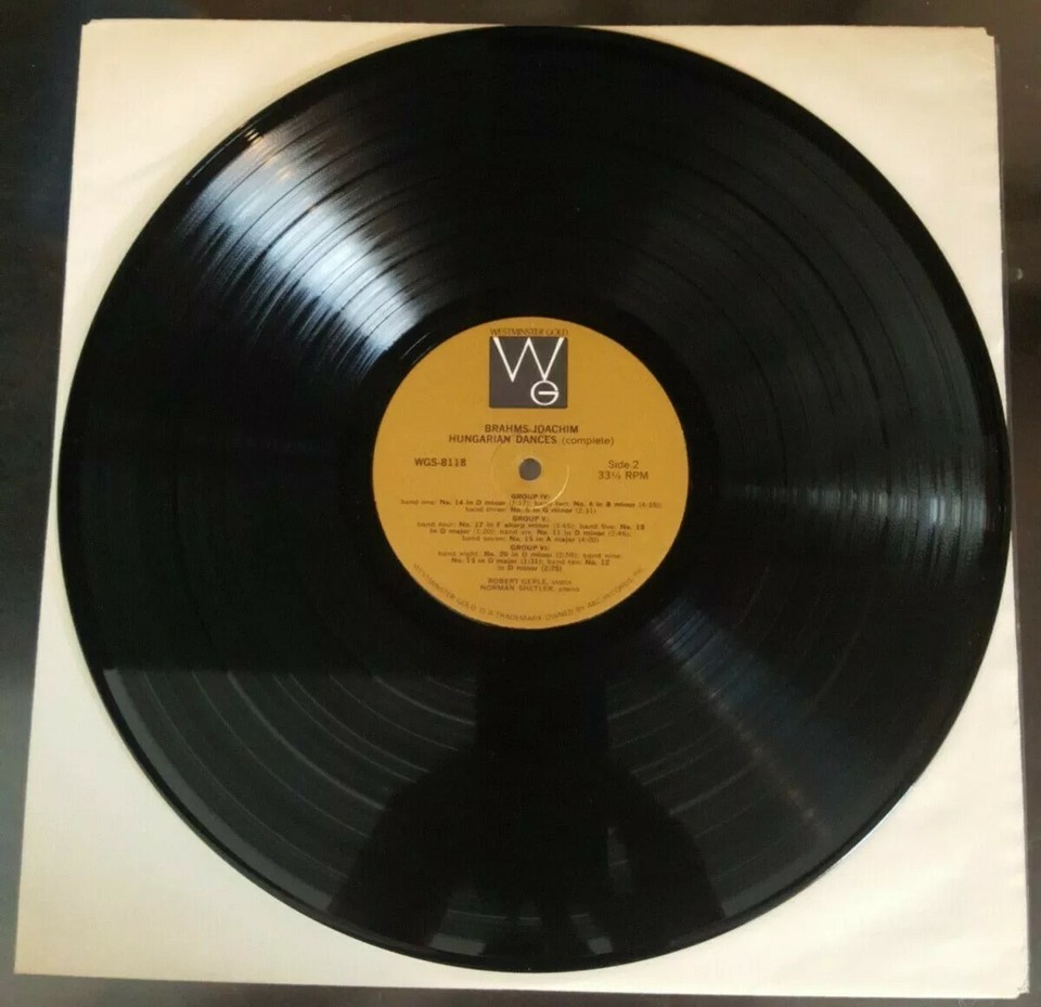 WESTMINSTER GOLD Brahms ROBERT GERLE Violin Hungarian Dances SHETLER ...