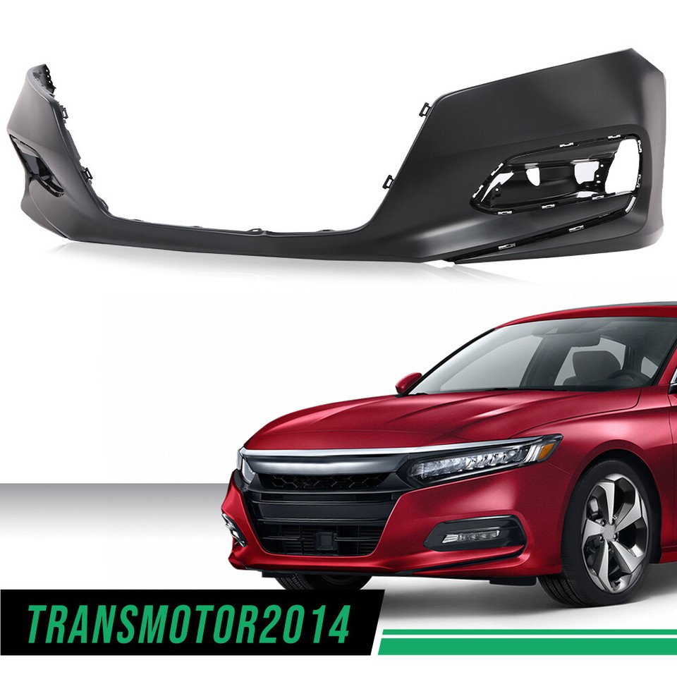 Front Bumper Cover Fit For 18 19 20 Honda Accord Sedan W/o Sensor ...
