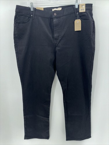 NWT Levi's Women's 724 High Rise Slim Straight Jeans Pants Soft Black ...