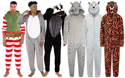 Novelty Animal 1Onezie Soft Coral Fleece 3D All in One Zip Onezee with ...