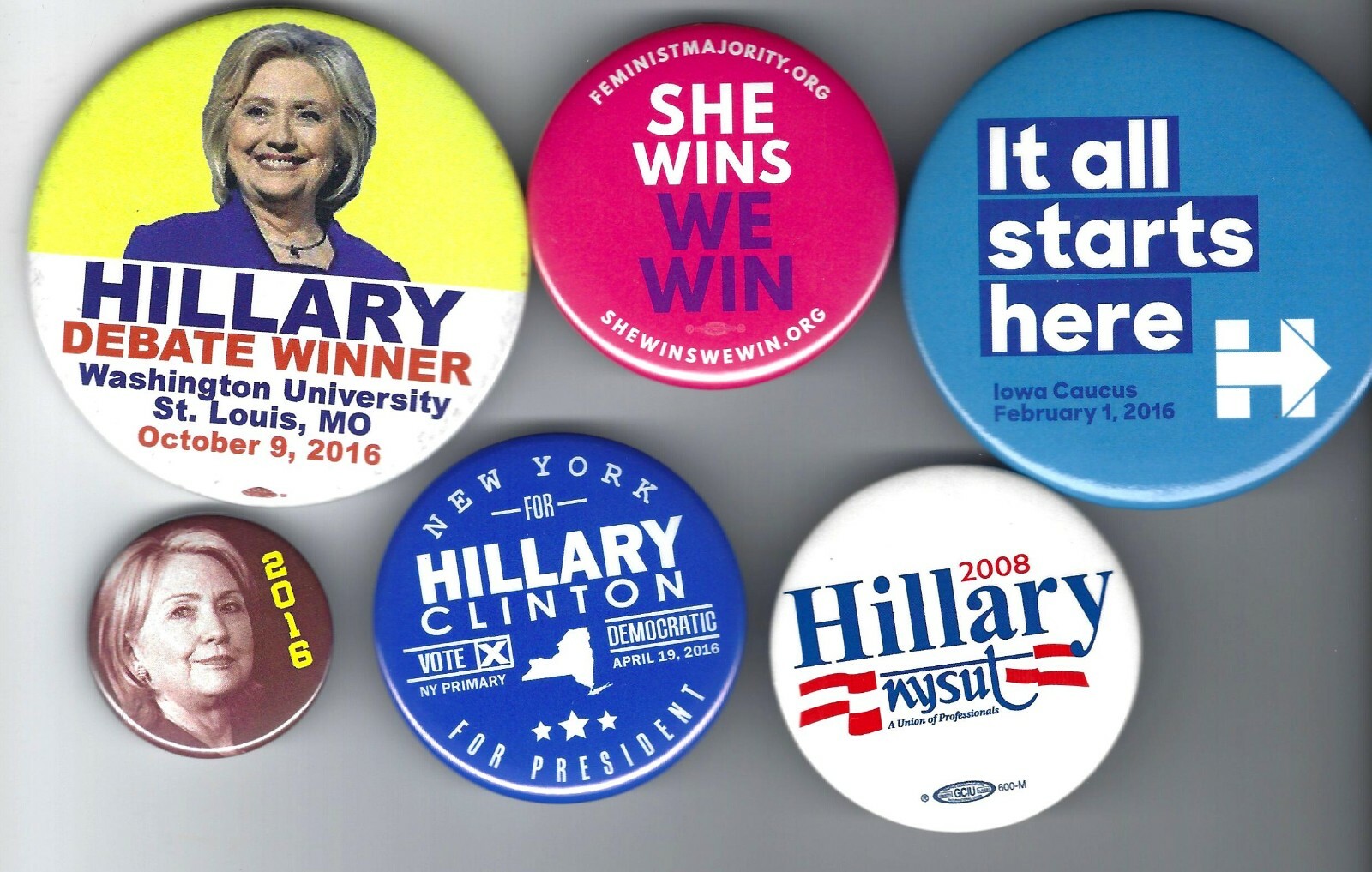 2016 HILLARY CLINTON CAMPAIGN BUTTON COLLECTION - M | eBay