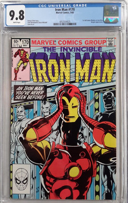 *IRON MAN #170 CGC 9.8*1983, MARVEL*1ST APP OF JIM RHODES IRON MAN ...