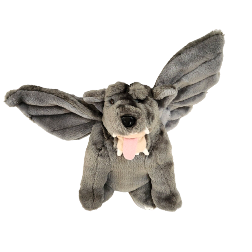 VINTAGE TOSCANO GUNTHER GARGOYLE GRAY STUFFED ANIMAL PLUSH TOY W/ WINGS ...