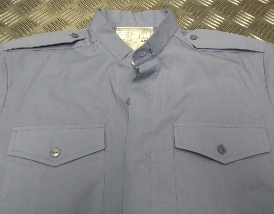 RAF Shirt Short Sleeve British Air Force Blue Uniform Dress Shirt No1 ...