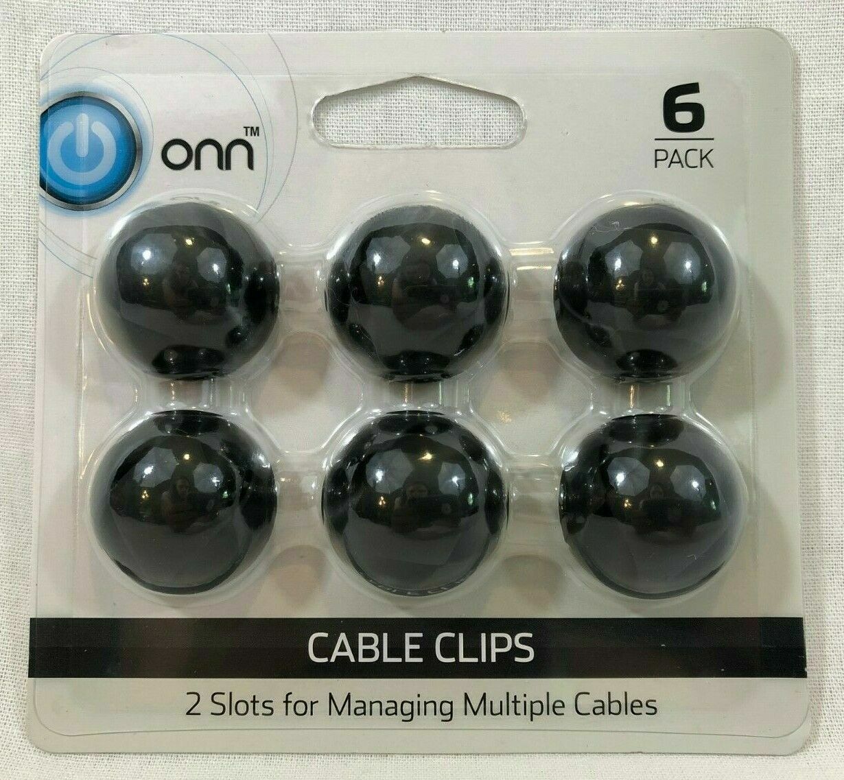 ONN Onb16wi203 6 Pack of Cable Clips - Black for sale online | eBay
