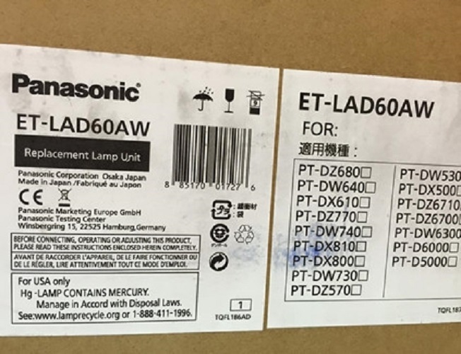 Genuine PANASONIC PT-D6000, PT-D6000ELS, PT-D6000ES Projector Lamp ET ...