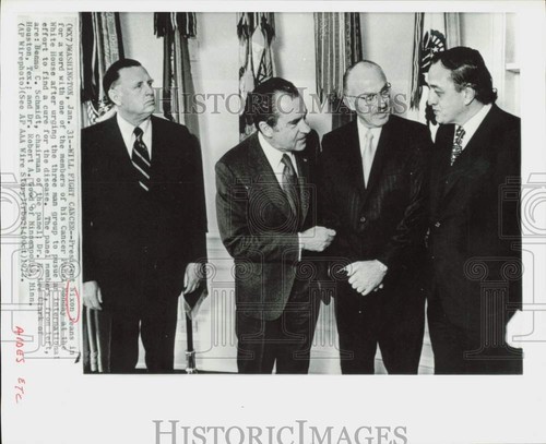 1972 Press Photo President Richard Nixon Meets with Cancer Panel at ...