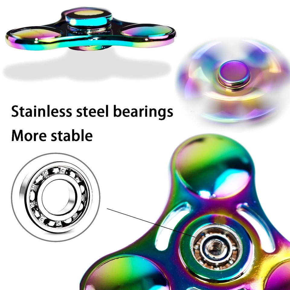 Stainless Steel Fidget Spinner High Speed Metal Hand Spinner for Edc ...