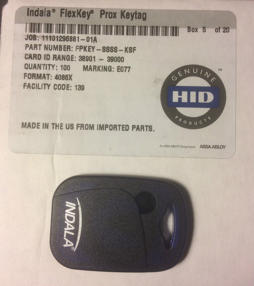 Indala FlexKey Lots Key Fob HID FPKEY-SSSS-KSF 32bit | eBay