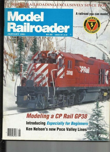 Model Railroader January 1991 CP Rail GP38 Beginner Article Sierra & SW ...