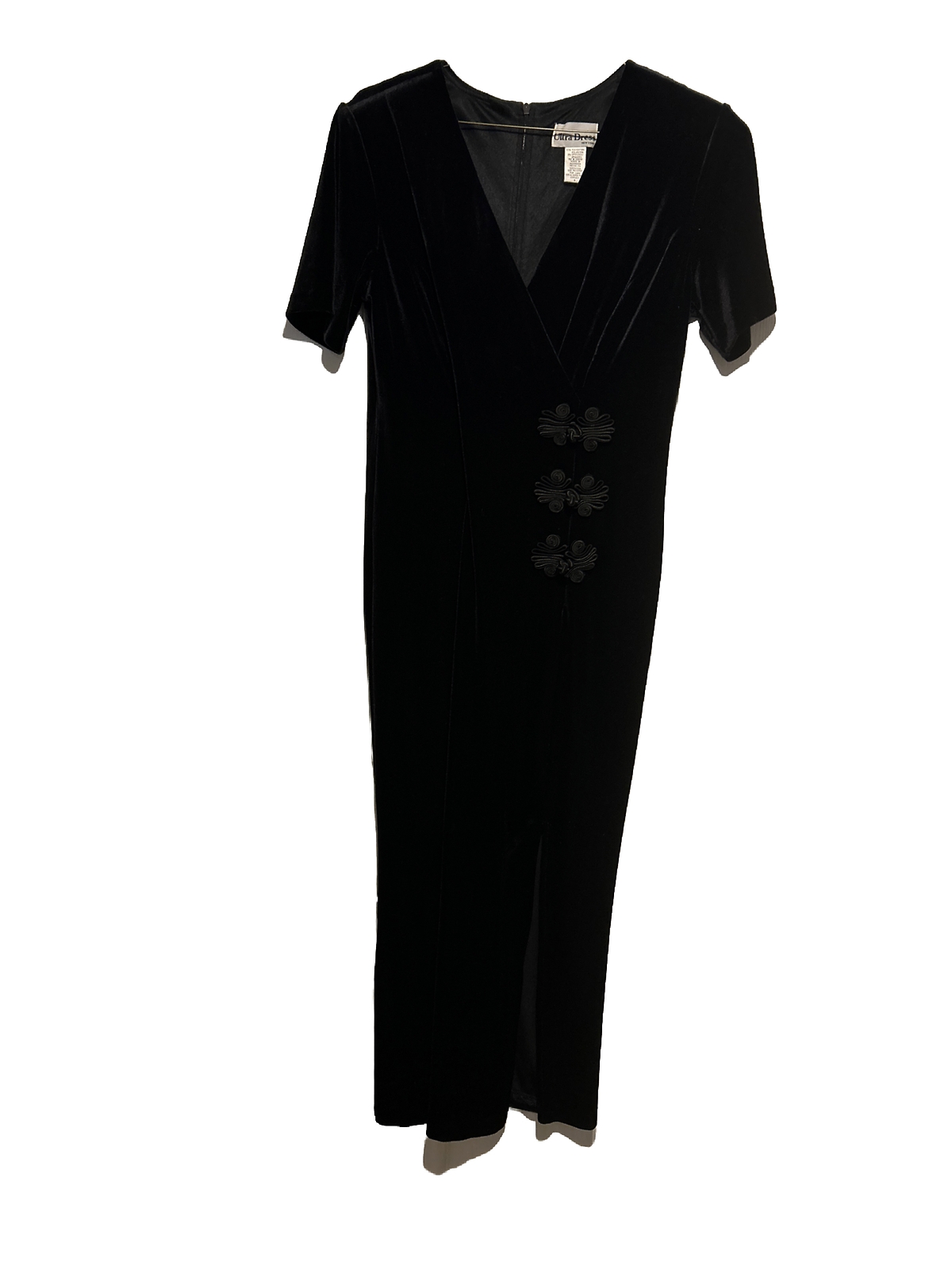 Vintage 90s Ultra Dress New York Black Velvet Dress … - Gem