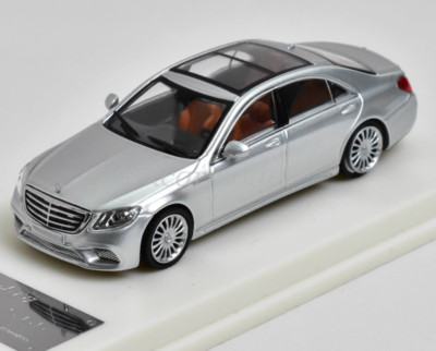 Fine 1:64 Scale Silver S65 AMG W222 Sedan Sports Diecast Metal Car ...