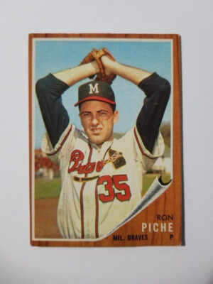 RON PICHE 1962 TOPPS BASEBALL CARD #582 MILWAUKEE BRAVES | eBay