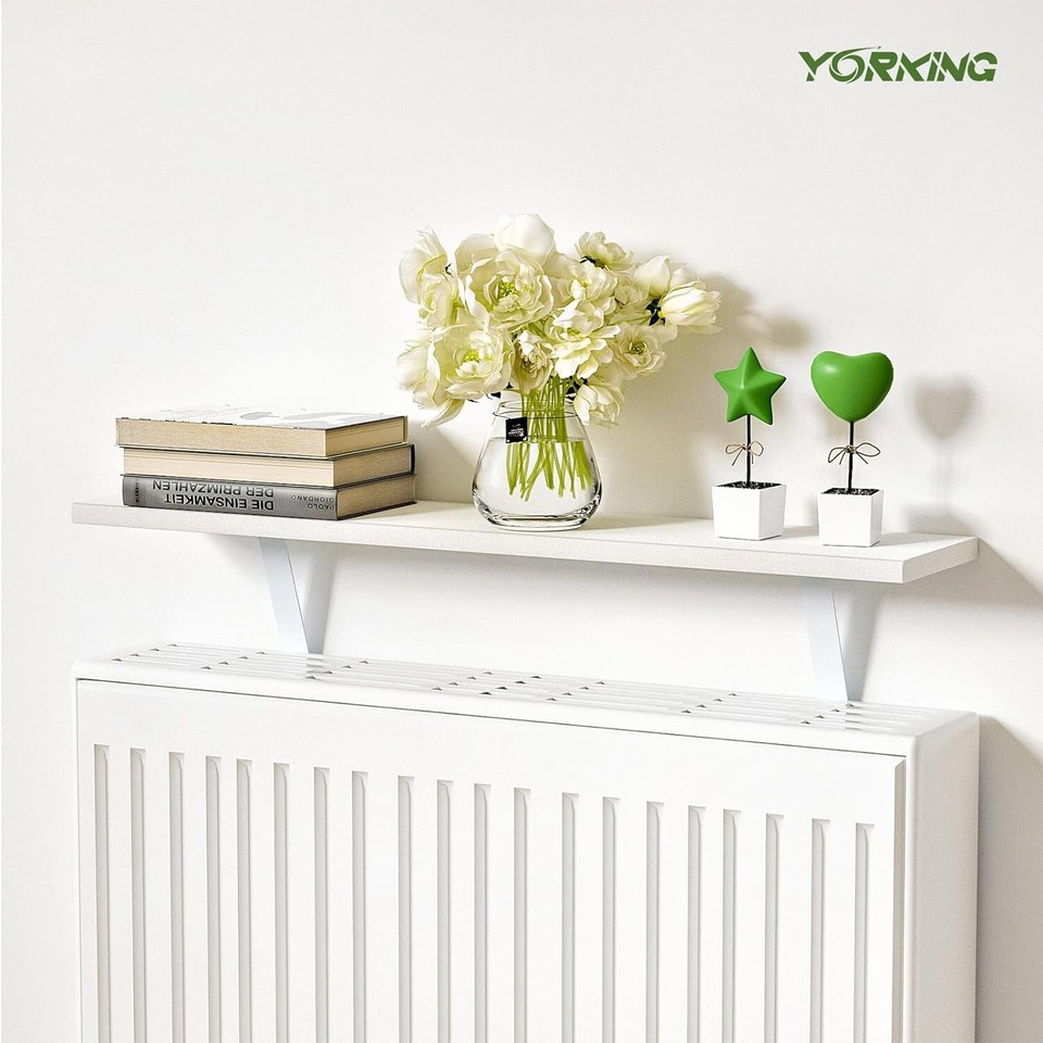 White Radiator Shelf 60CM 24x6 inch Floating Radiator Shelf over ...
