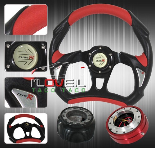 89-05 Eclipse Gsx 320mm Steering Wheel Kit - Quick Release + Hub ...