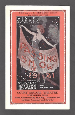 Willie and Eugene Howard "PASSING SHOW of 1921" Springfield ...
