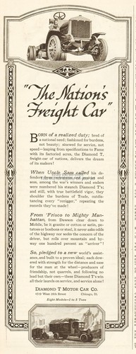 1919 Diamond T Motor Car Co Vintage Ad: Chicago IL Nation's Freight ...