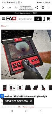 Milwaukee 2971-20 M18 Wireless Pipeline Inspection System Monitor (Tool ...