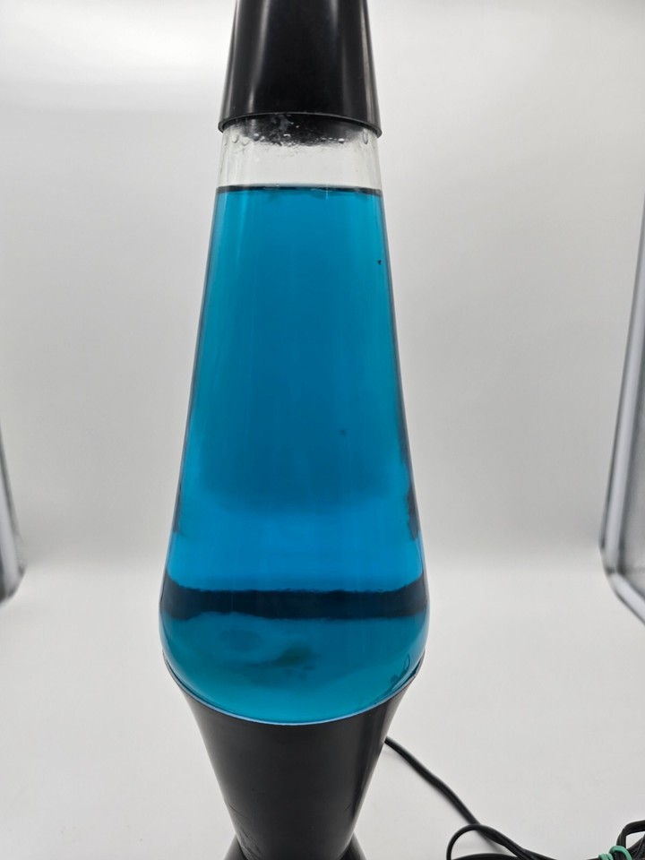 Vintage Lava Lamp 90s Lamp Blue White Black Base 16.5” Rare USA Watch ...