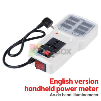 Handheld Power Meter Analyzer LED Tester Meter Socket Current voltage ...