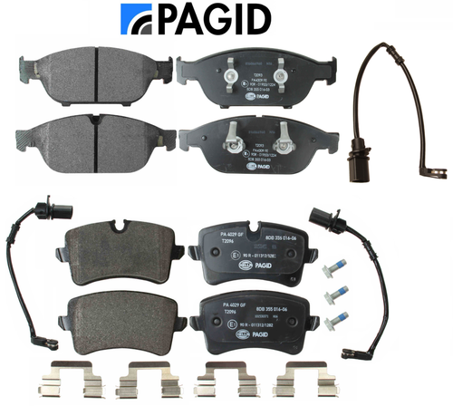 Front Brake Pad & Rear Brake Pad Set OEM Pagid + Sensors for Audi A6 A7 ...