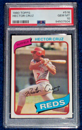 1980 Hector Cruz #516 Topps PSA 10 Cincinnati Reds | eBay